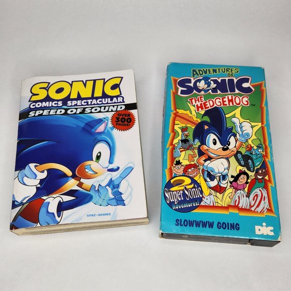 Sega | Toys | Sonic The Hedgehog Comic Book Vhs Tape Lot | Poshmark